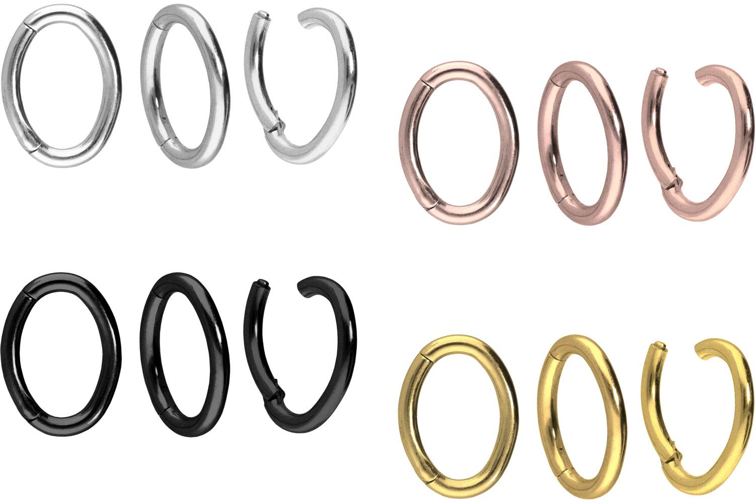 Titanium belly button clicker OVAL | PIERCINGLINE